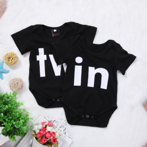 Twins Boy Girl Baby Toddler Infant Cute Letter Bod... – Grandado