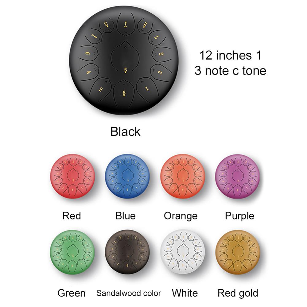 12 Inch 13 Notes Drum Kit Steel Tongue Drum Empty ... – Grandado