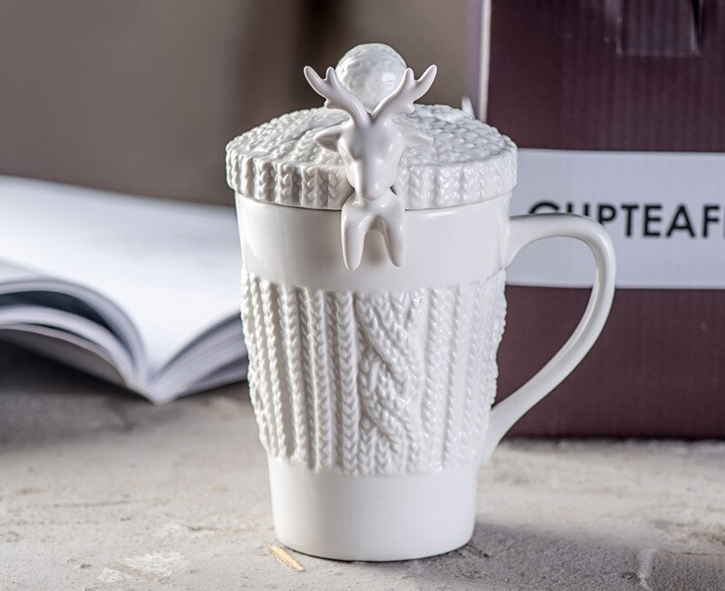 320ml, porslinsrenmugg med sked, julnyhet, kerami... – Grandado