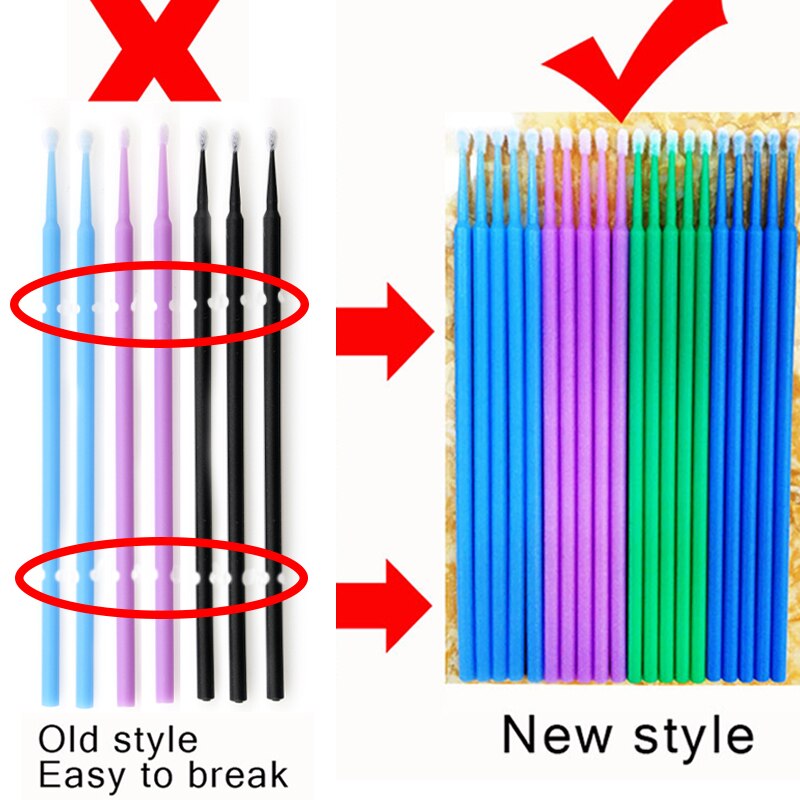 100Pieces/bag Disposable MicroBrush Eyelashes Exte... – Vicedeal