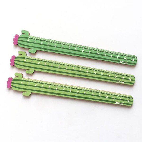 1PC 15cm Cute Cactus Wooden Rulers Measuring Strai... – Vicedeal