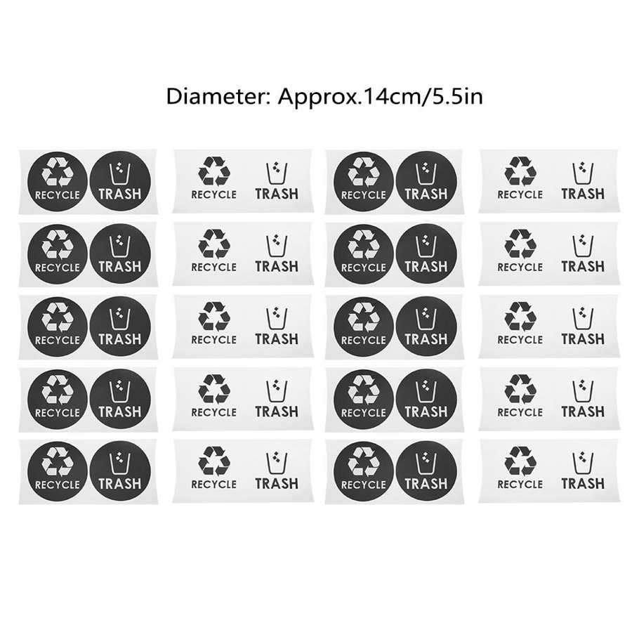 lawn bag PE 20PCS/Set Round Recycle Trash Sticker ... – Grandado