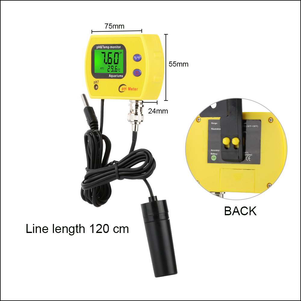 RZ PH Meter Tester Durable Acidimeter Tool Temp Wa... – Grandado