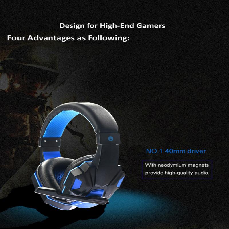 Luminous Gaming Headset With Microphone Adjustable... – Vicedeal