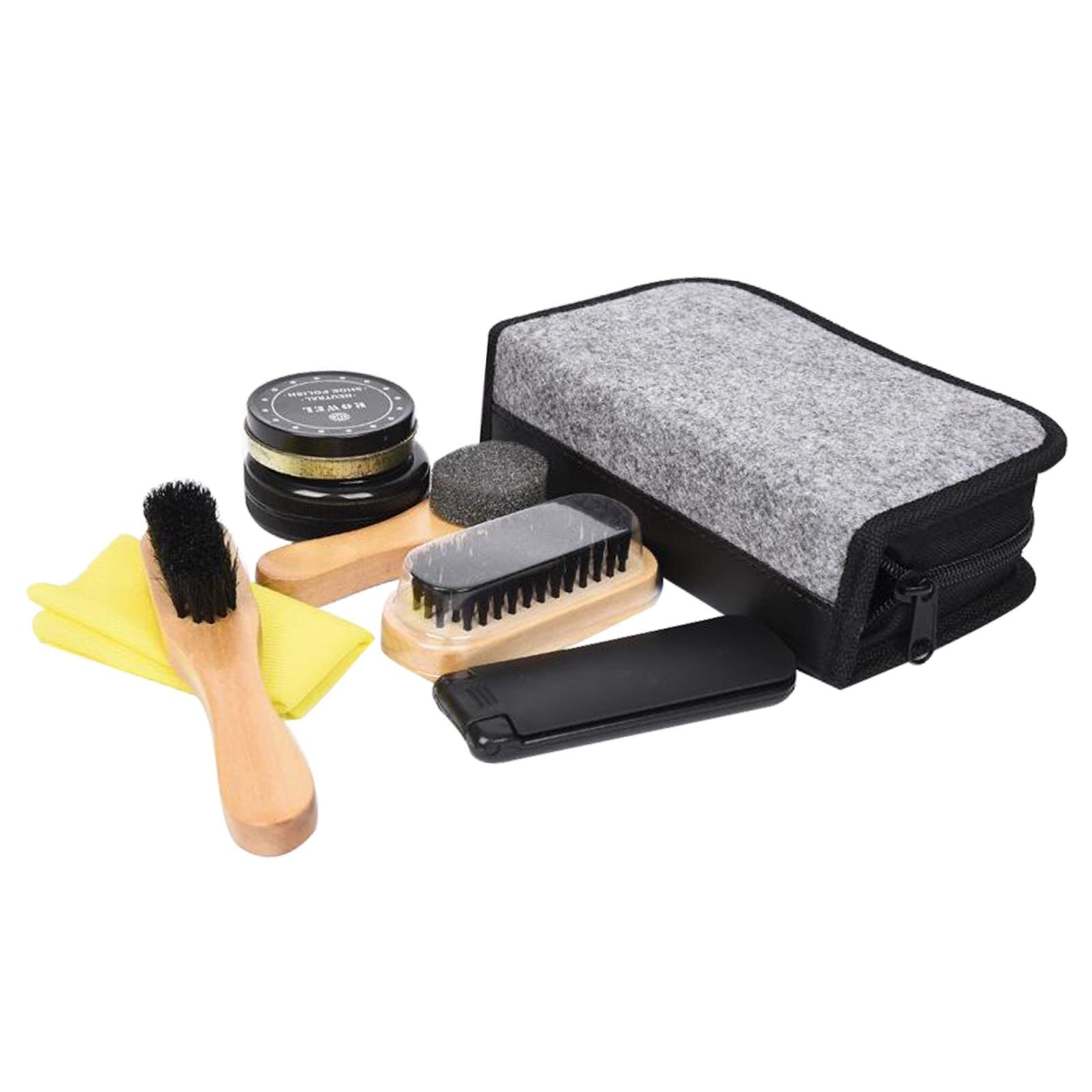 7 Pieces/Set Shoe Shine Care Kit Polish Horsehair ... – Grandado