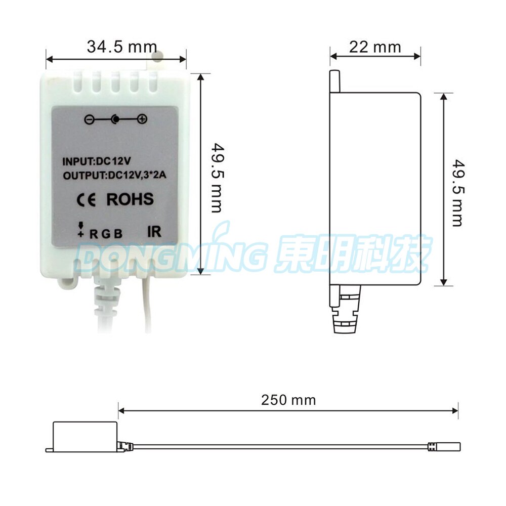 Led controller 12v 72w 44 nøgle controller led rgb... – Grandado