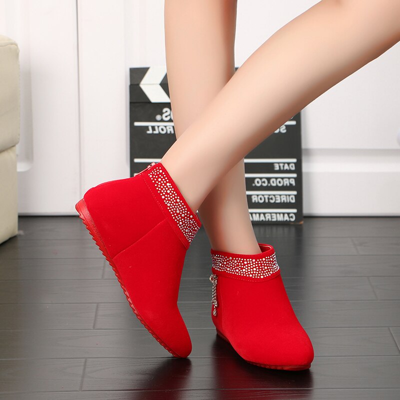 plus cotton zipper red drilling flat comfortable b... – Grandado