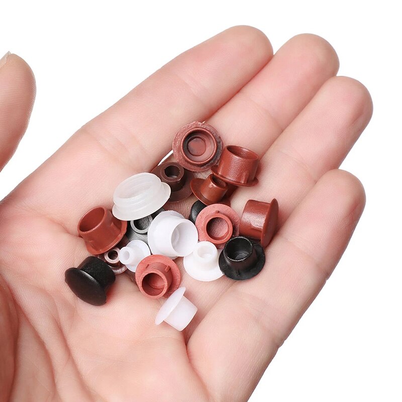 100Pcs Screw Cap Cover Plastic Locking Hole Plug B... – Grandado