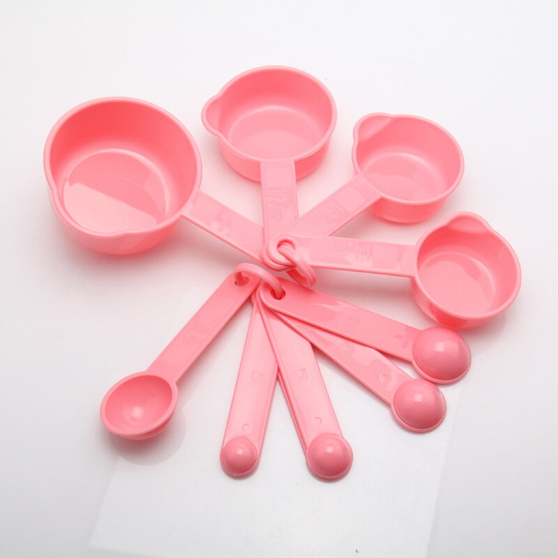 10Pcs/set Pink Plastic Measuring Spoons Cups Measu... – Grandado