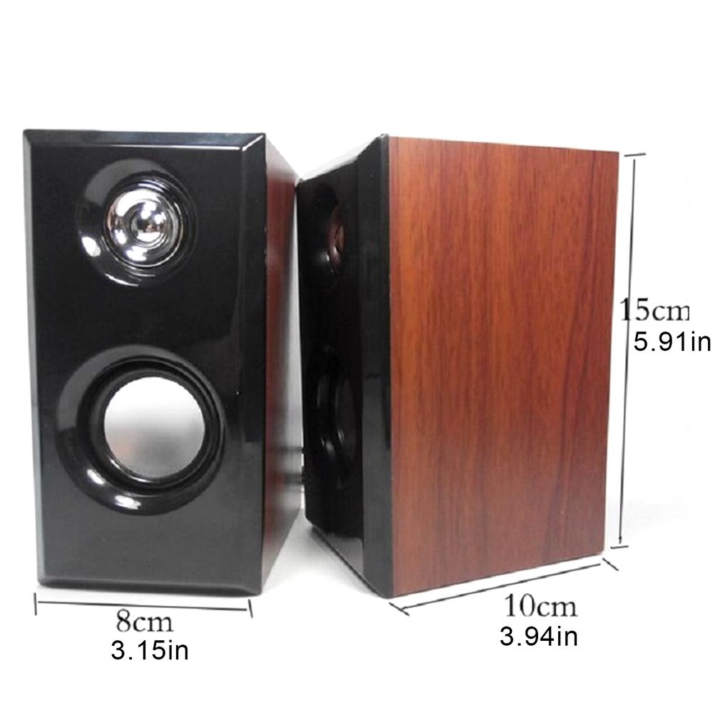 USB Plug D092 Small Solid Wood Speaker Wooden Subw... – Grandado