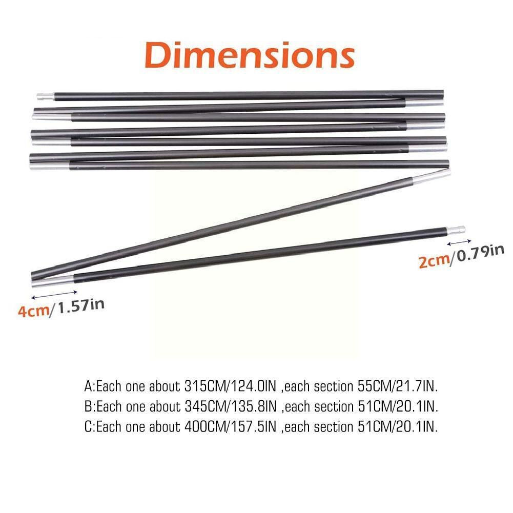 Tent Pole Fiber Rod Tent Support Double Tent Pole ... – Grandado