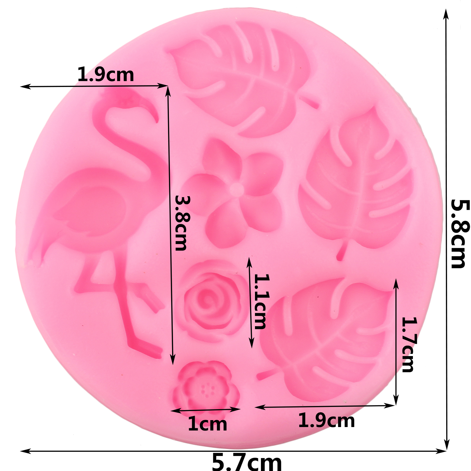 Tropical Theme Silicone Mold Flamingo Rose Flower ... – Grandado