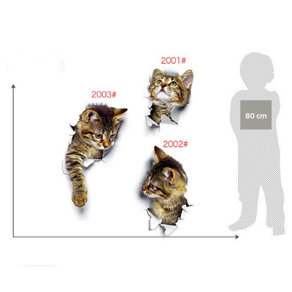 Hole View 3D Cat Wall Sticker Bathroom Toilet Livi... – Vicedeal