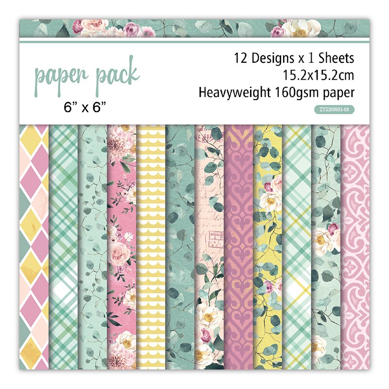 ZFPARTY 12 Sheets Flowers Scrapbooking Pads Paper ... – Grandado