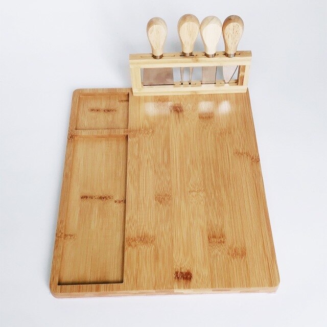 Chopping Board Bamboo Cheese Board Set Meat Charcu... – Grandado