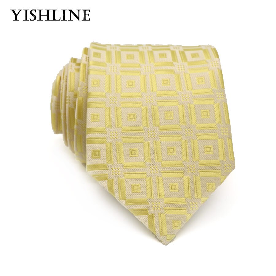 Yellow Classic 100% Silk Mens Ties Various Patter ... – Grandado
