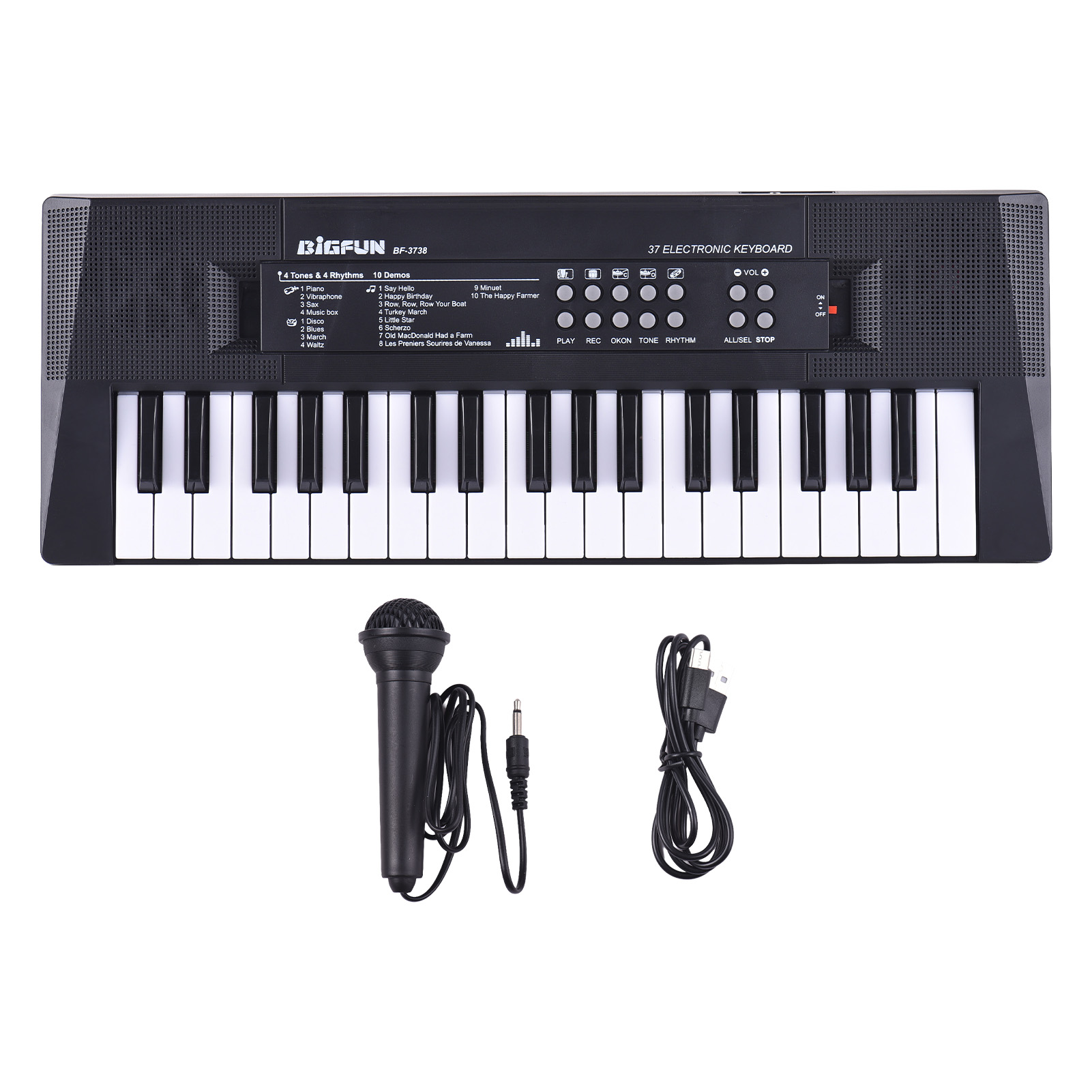 Piano con teclado electrónico de 37 teclas, 4 tono... – Grandado