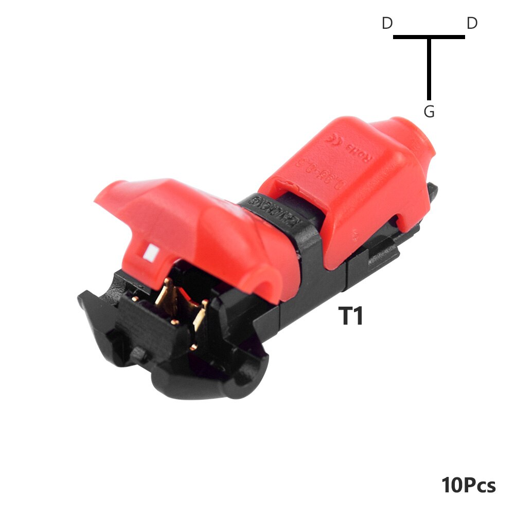 10Pcs Quick Electrical Cable 1/2 Pin I T Type conn... – Grandado