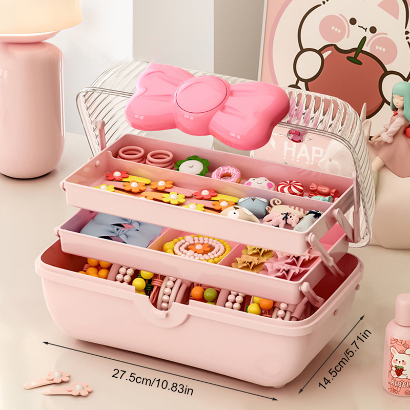 Multi-layer Hairpin Organizer Cute Girl Jewelry Ca... – Grandado