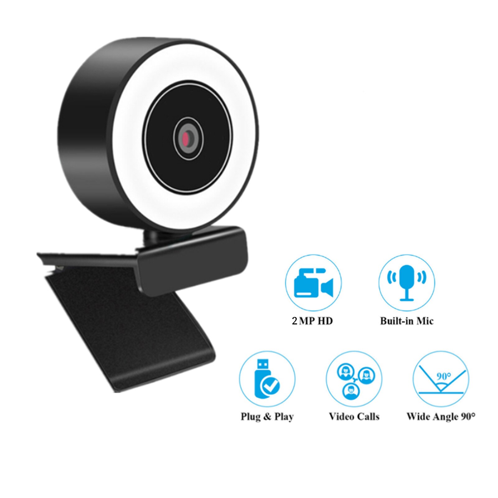 1080P Full Webcam Web Camera Ingebouwde Verstelbar... – Vicedeal