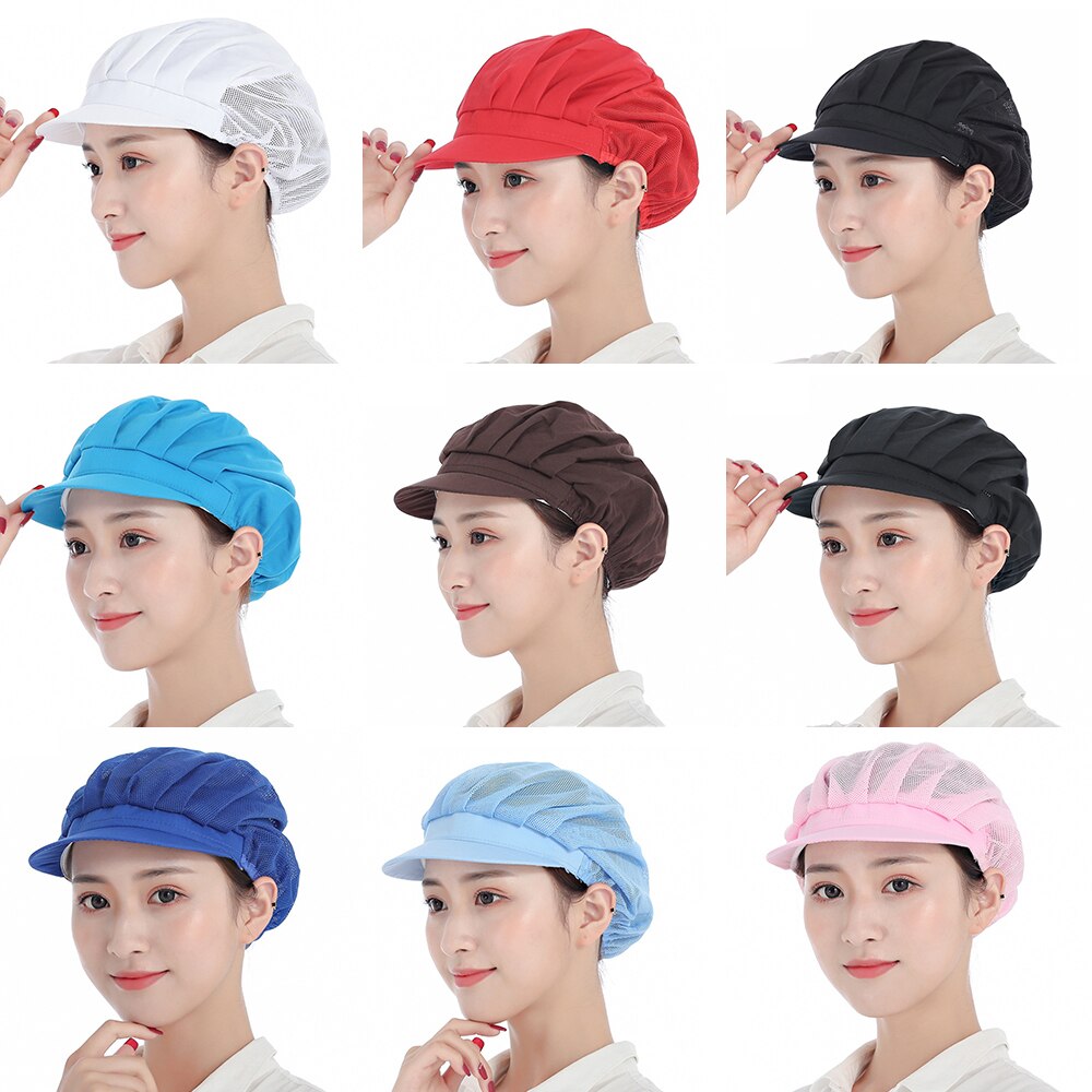 Unisex Chef Hat Elastic Mesh Caps Kitchen Restaura... – Vicedeal