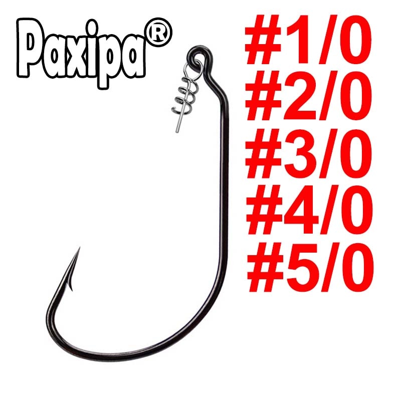 10 pcs Fishing Worm Hook with Spring Twist Lock Fo... – Vicedeal