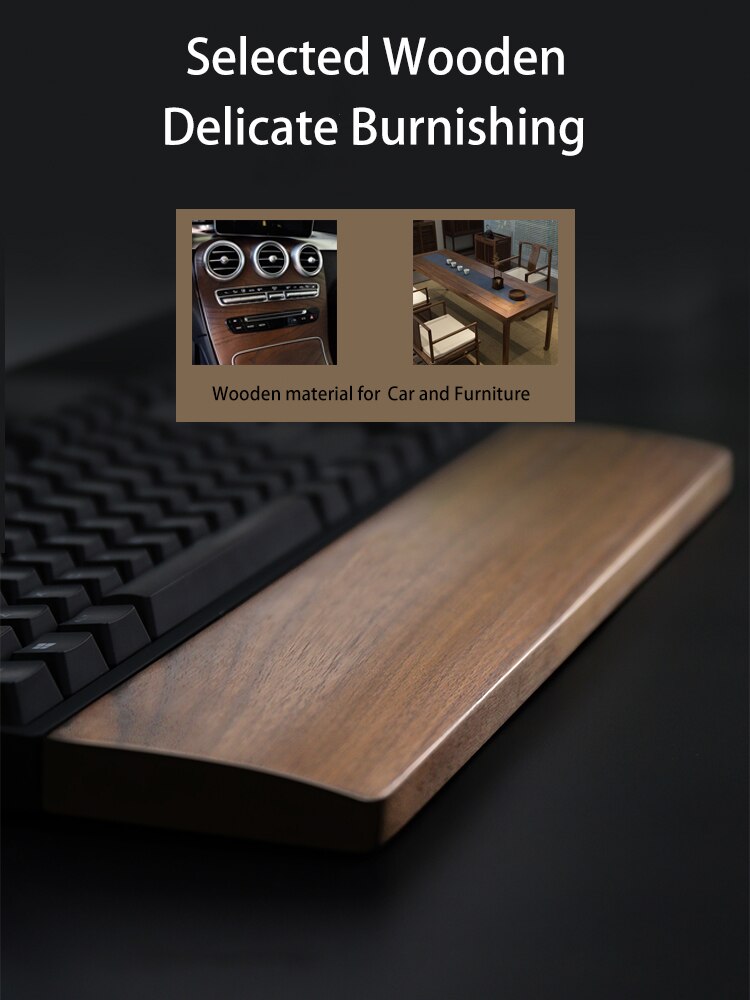 Kashcy Solid Wooden Bubinga Palm Rest For Ergonomi... – Grandado