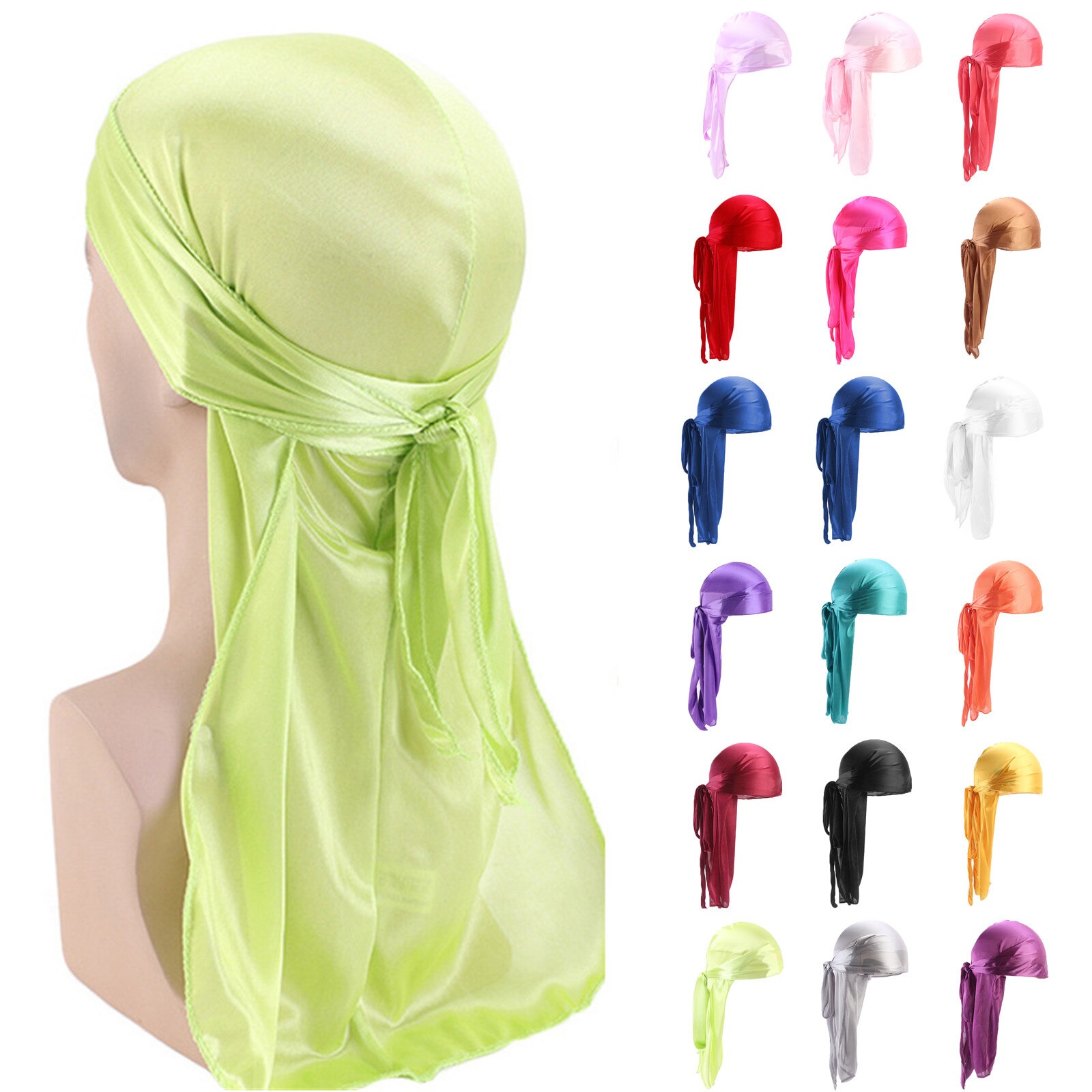Unisex hombres mujeres sombrero de pañuelo satén s... – Vicedeal