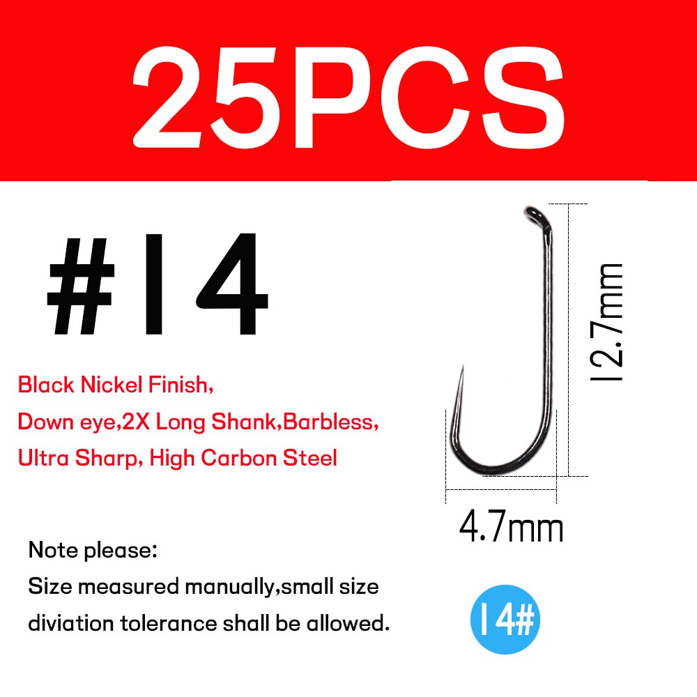 Wifreo 25pcs 2X Long Shank Barbless Streamer Nymph... – Grandado