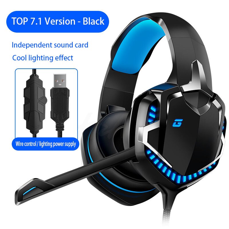 H&a gaming headset gamer hörlurar 7.1 surroundljud... – Grandado