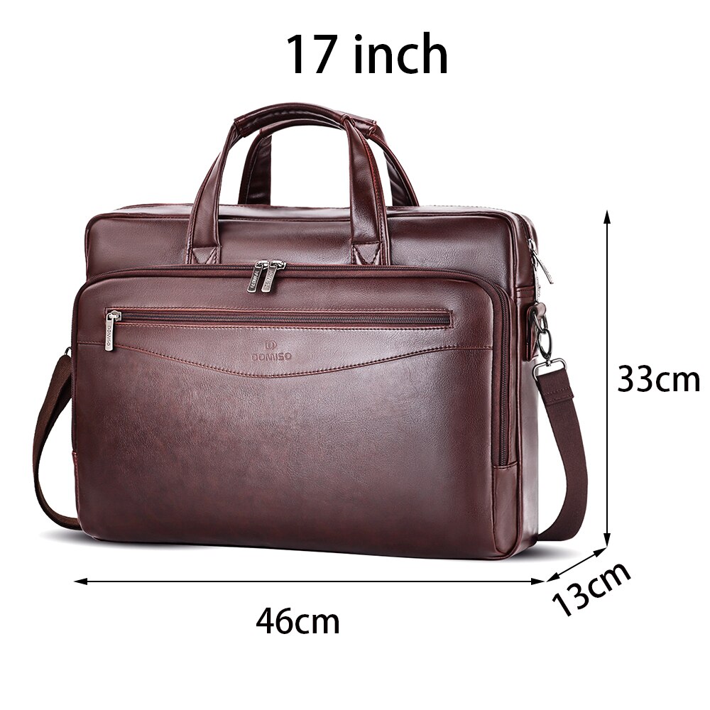 Domiso PU Leather Briefcases Laptop Sleeve 17 Inch... – Vicedeal