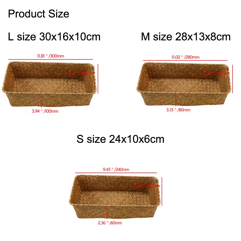 WCIC Handmade Wicker Baskets Cosmetic Box Decorati... – Grandado