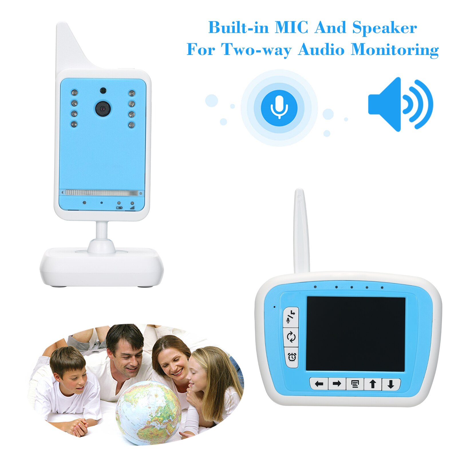 3.3in Wireless Baby Monitor support 2-way Talk IR ... – Grandado