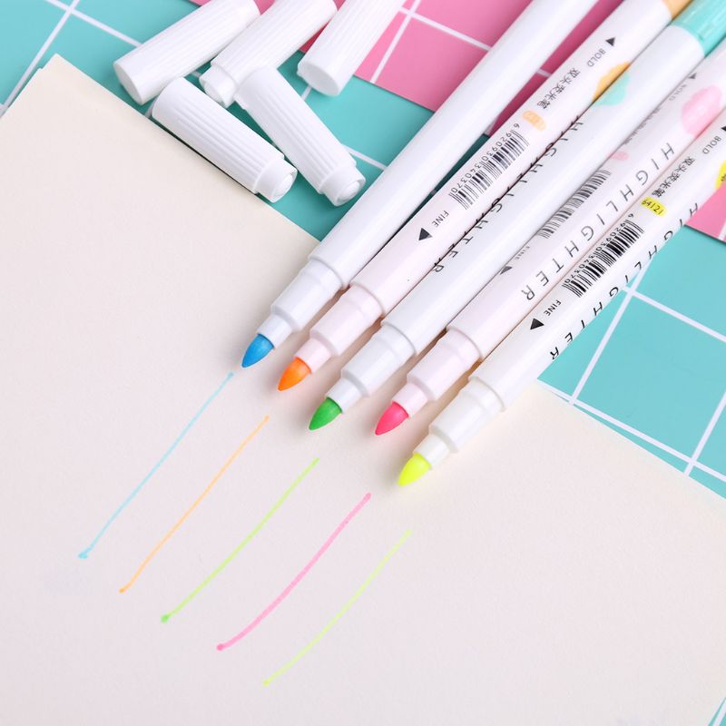 5pcs Eye Color Dual Double Head Highlighter Pen Ma... – Grandado