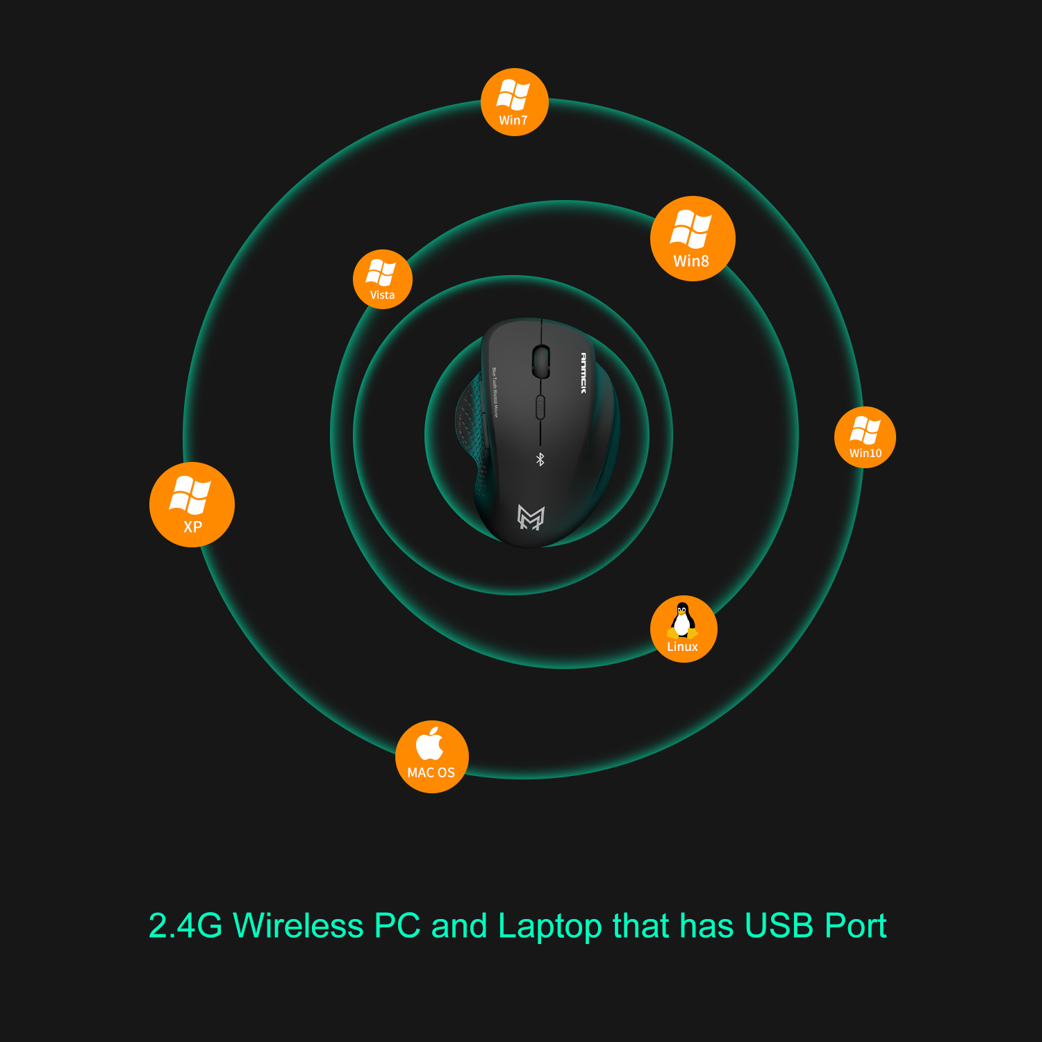 Ratón inalámbrico para juegos con Bluetooth, perif... – Grandado