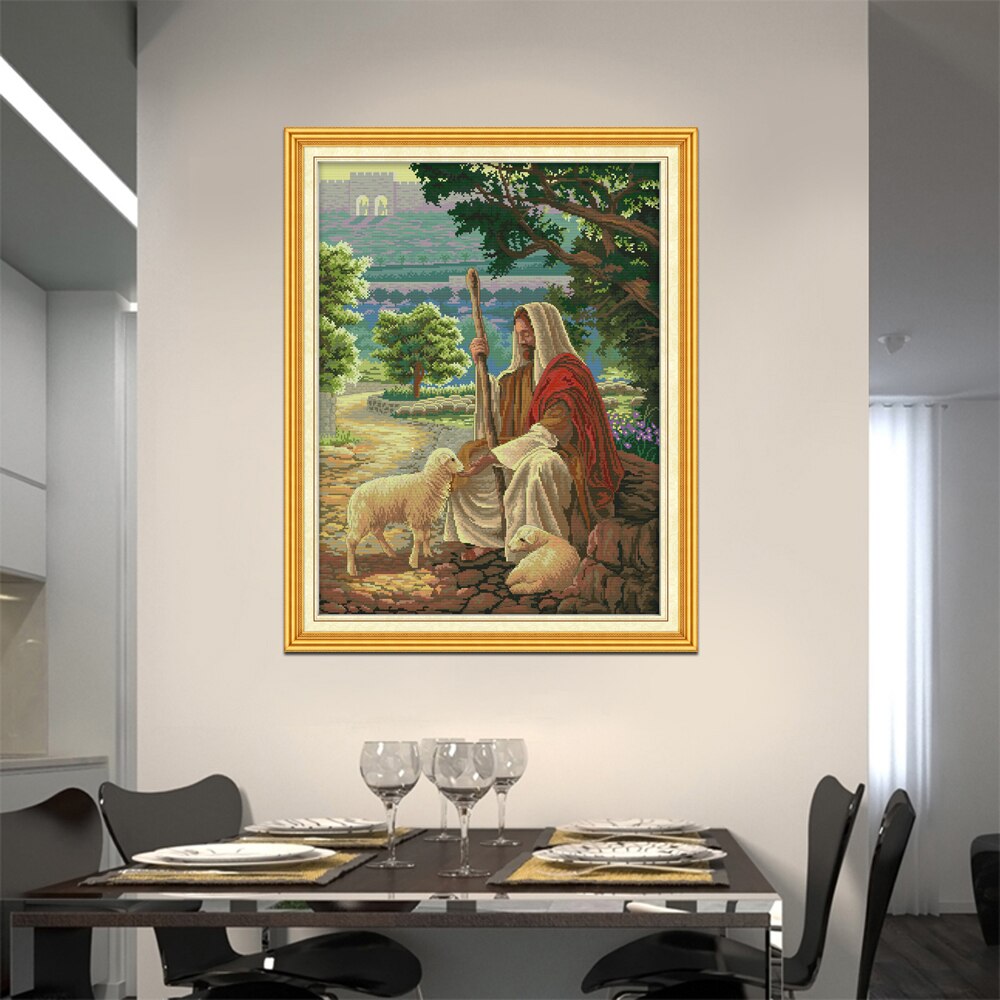 Joy Sunday Jesus Shepherding Hand Embroidery Desig... – Grandado