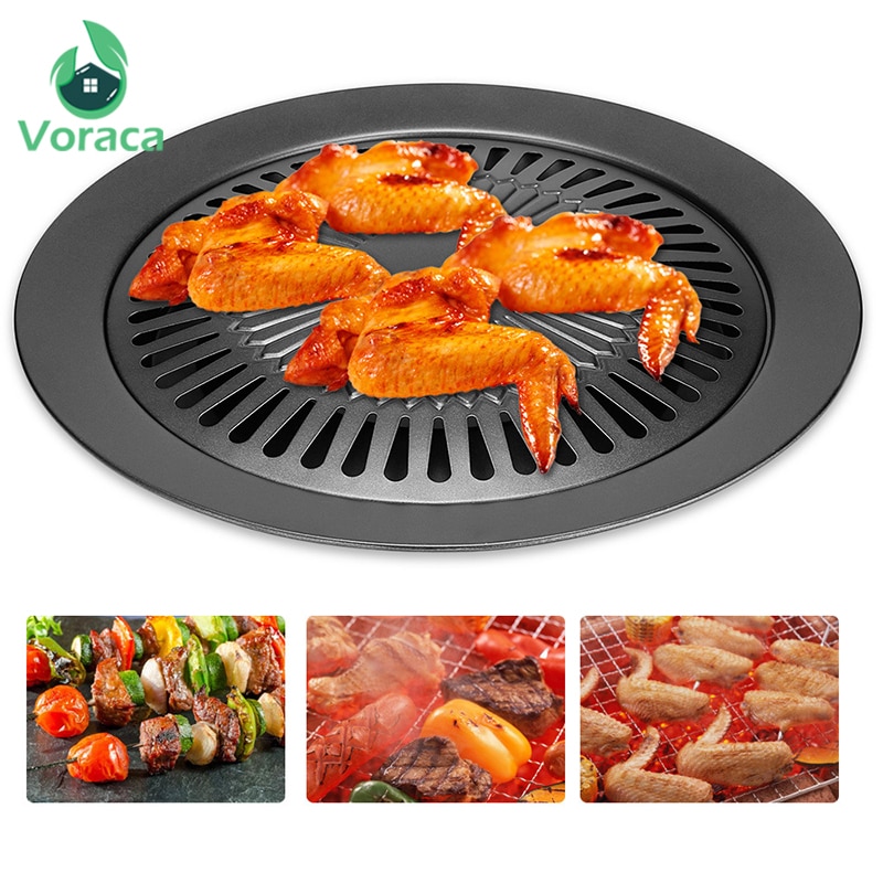 2 Type Koreaanse BBQ Grills Ronde Pan Non-stick Ba... – Vicedeal