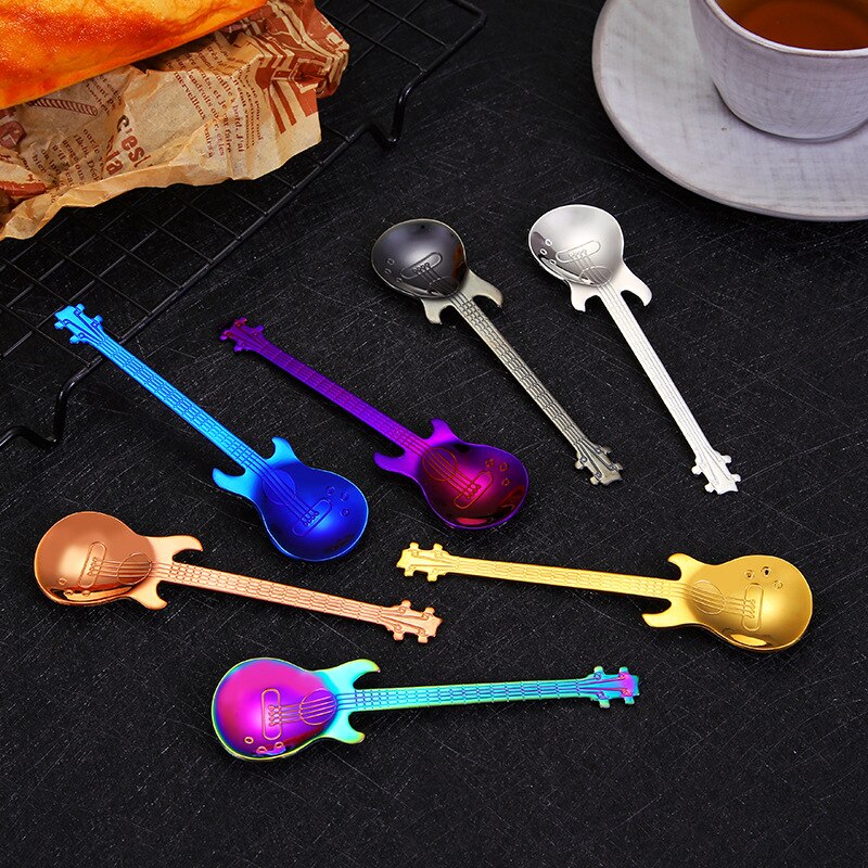 304 Stainless Steel Guitar Coffee Spoons Cute Spoo... – Vicedeal