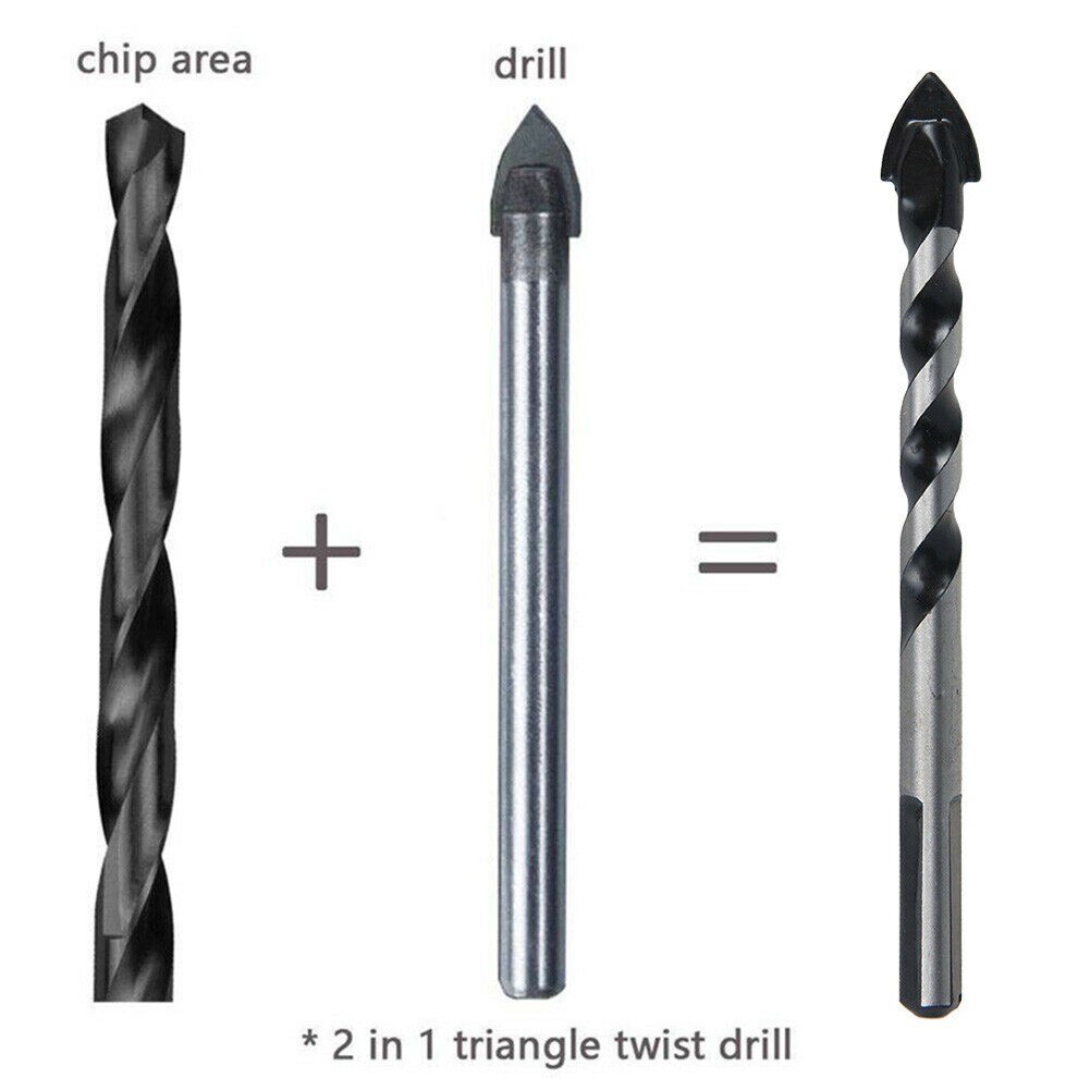 10pcs Hard Alloy Triangle Drill Bits 6/8mm Wall Ce... – Grandado