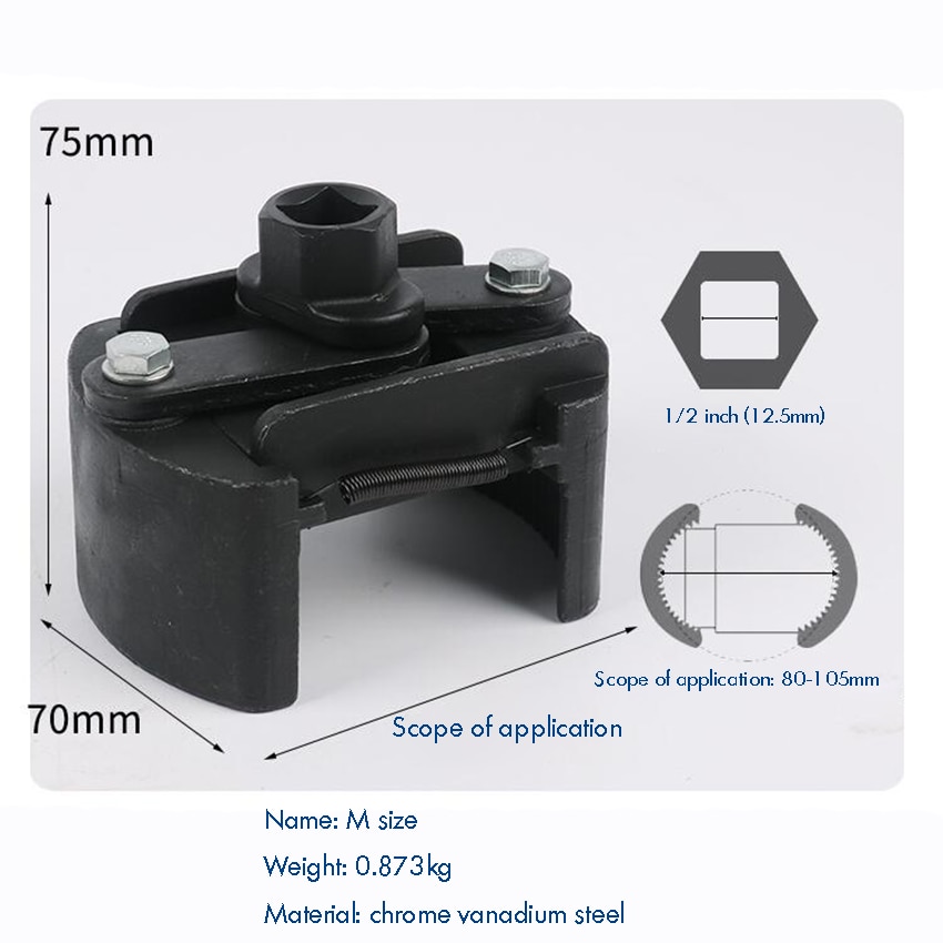 Universal U shape Oil Change Filter Wrench 60-80mm... – Vicedeal