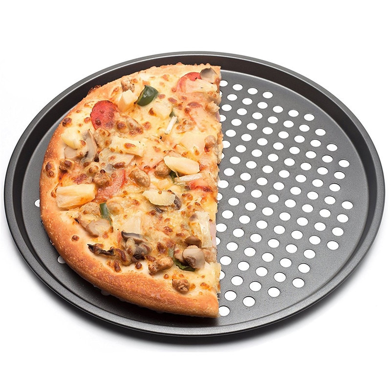 Carbon Steel Nonstick Pizza Baking Pan Tray 32cm P... – Vicedeal