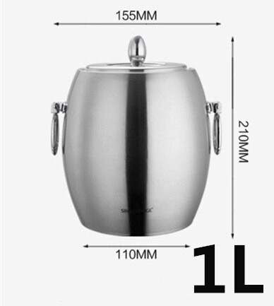 304 1L 2L oval Ice Bucket Wine Coolers Stainless S... – Grandado