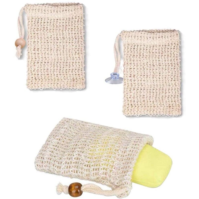 Sisal Zeep Tassen, Natuurlijke Sisal Exfoliërende ... – Vicedeal