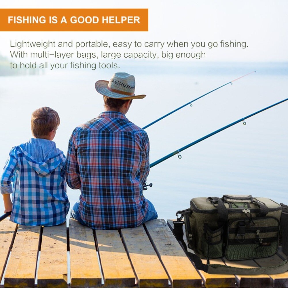 Multifunction Canvas Fishing Bag Large Capacity Lu... – Grandado