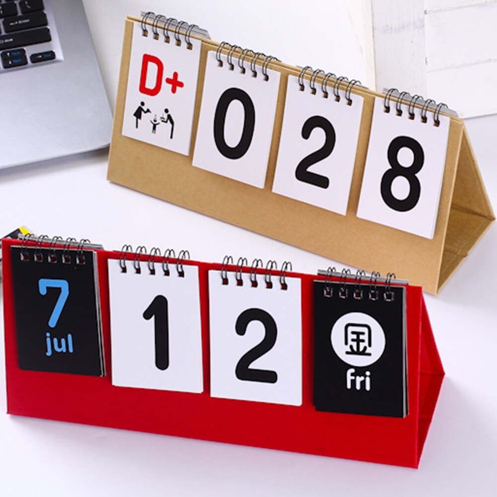 Perpetual Flip Countdown DIY Stationery Desk Calen... – Grandado