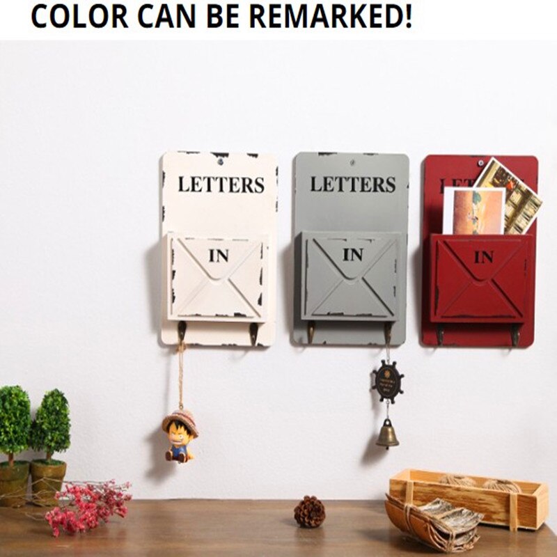 MIRUI Wooden Box Wall Storage Hook Vintage Letter ... – Grandado