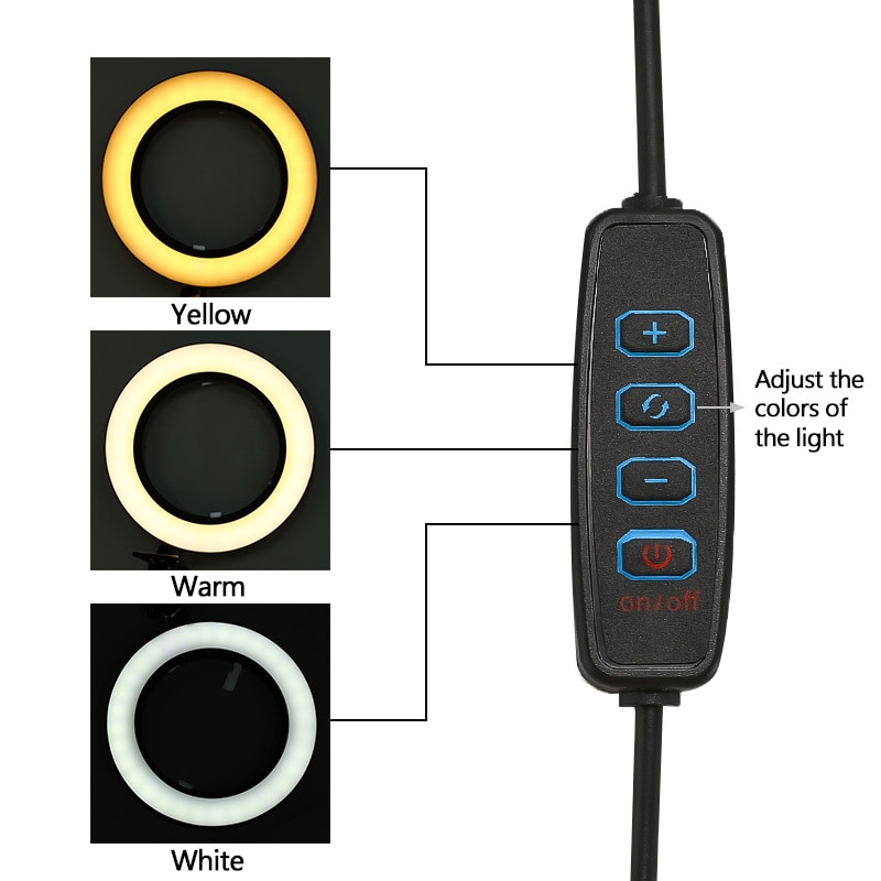 5X USB Lupe Mit LED-Licht Flexible Tisch Klemme Th... – Vicedeal
