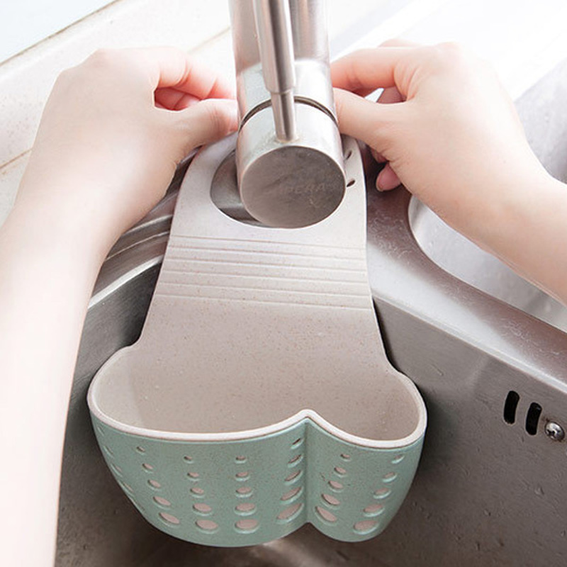 Kitchen Sponge Drain Rack Sink Sponge Holder Wheat... – Vicedeal