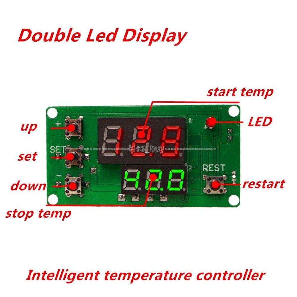 DC12V Dual display LED Digital Intelligent Thermos... – Vicedeal