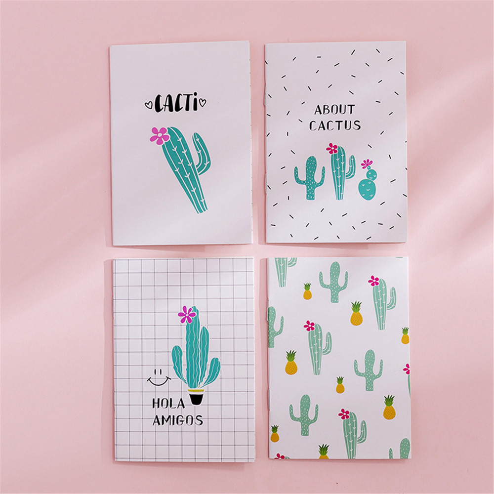 4pcs Cute Soft Cover Notebooks Flamingo Cactus Dia... – Grandado